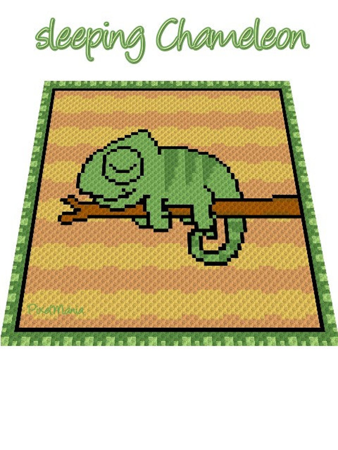 CHAMELEON - Graph for Crochet C2c Blanket, C2C, Written & Color Blocked ...