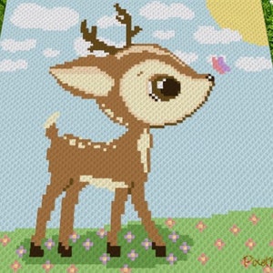 DEER - Graph for Crochet C2c Blanket, Written & Color Blocked ...