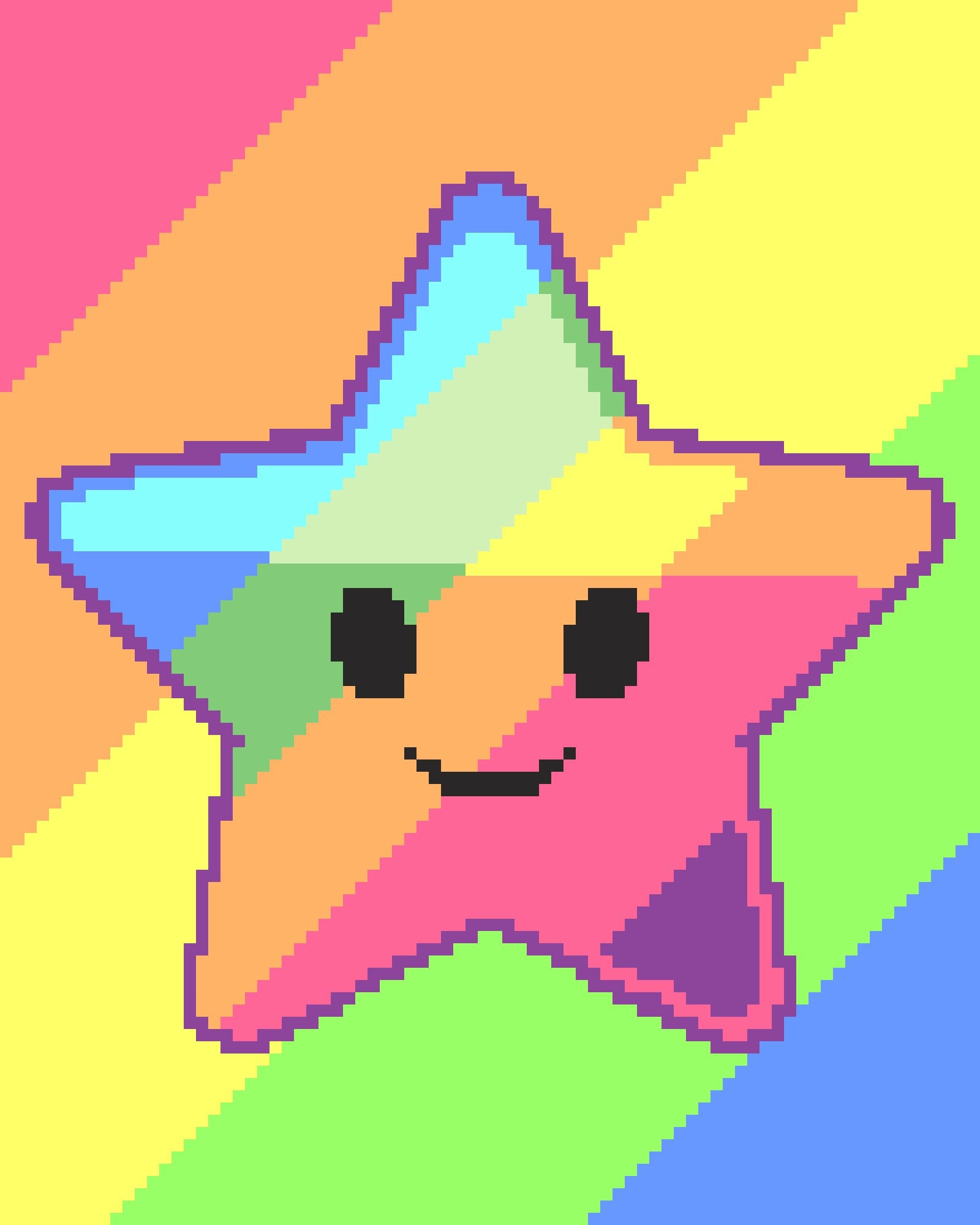 RAINBOW STAR Graph for Crochet C2c Blanket, C2C, Written & Color ...