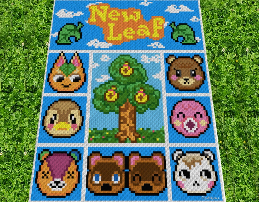 ANIMAL CROSSING - New Leaf Inspired Graph for Blanket, C2C, Written ...