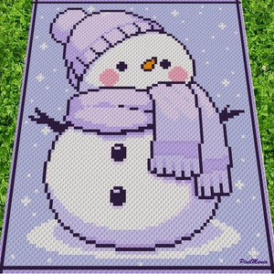 SNOWMAN - Graph for C2c Crochet Blanket - Etsy