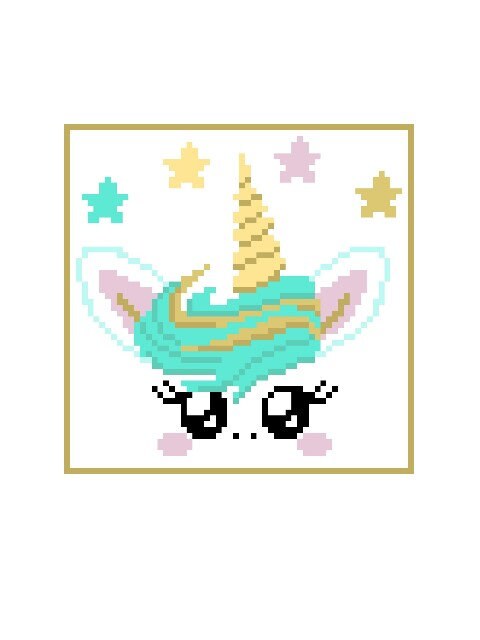 UNICORN - Graph for Crochet Sc Blanket, Written & Color Blocked ...