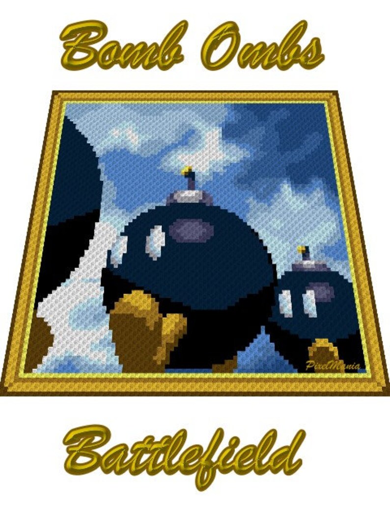 BOMB OMBS BATTLEFIELD - Inspired Graph C2C - Etsy