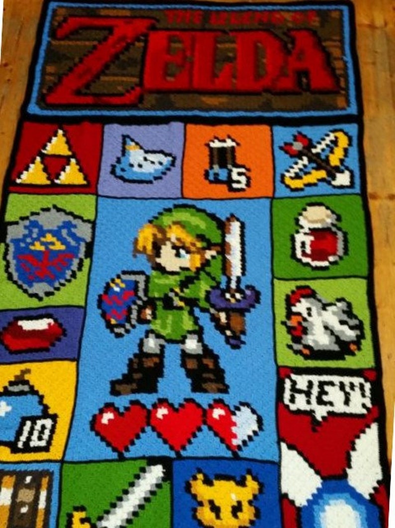 ADD ON the Legend of Zelda Inspired Graph for Blanket, C2C, Written ...