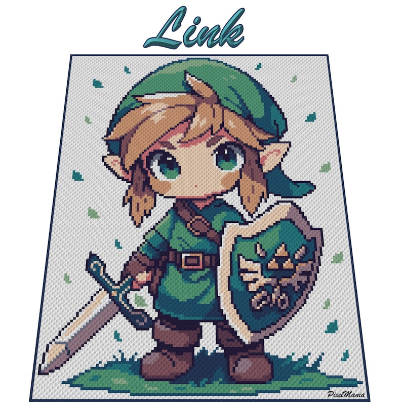 LINK the Legend of Zelda Inspired Graph for C2C Blanket - Etsy