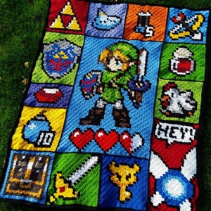 The Legend of Zelda Inspired Graph for Blanket, C2C, Written ...