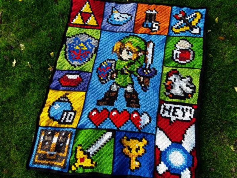 The Legend of Zelda Inspired Graph for Blanket, C2C, Written ...