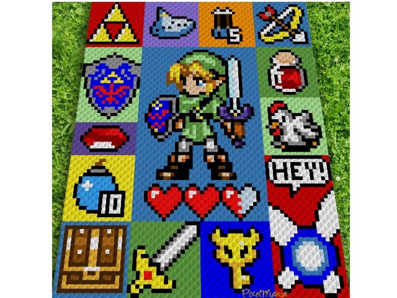 The Legend of Zelda Inspired Graph for Blanket, C2C, Written ...
