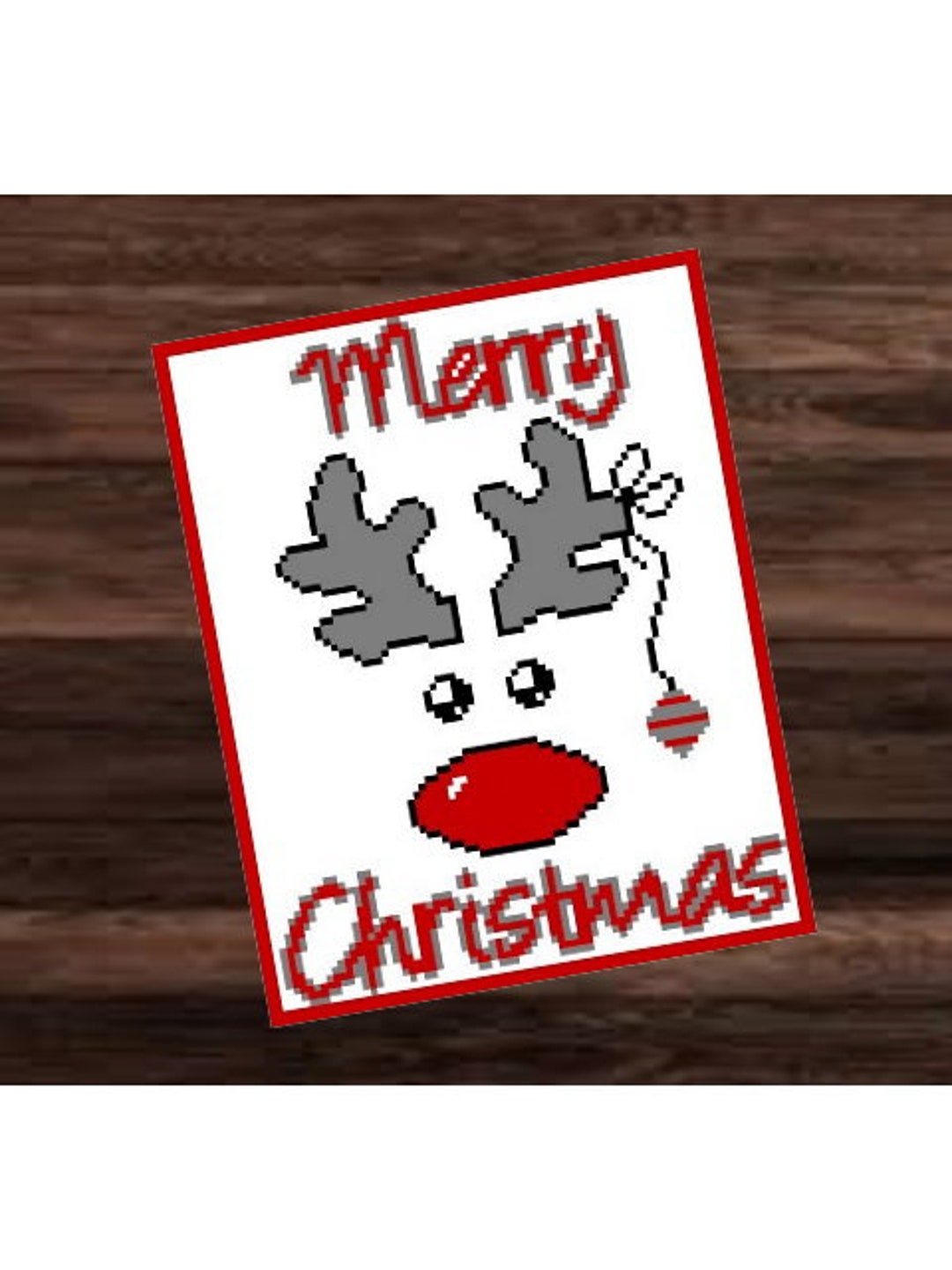 RUDOLPH Graph for Crochet Sc Blanket Written & Color - Etsy