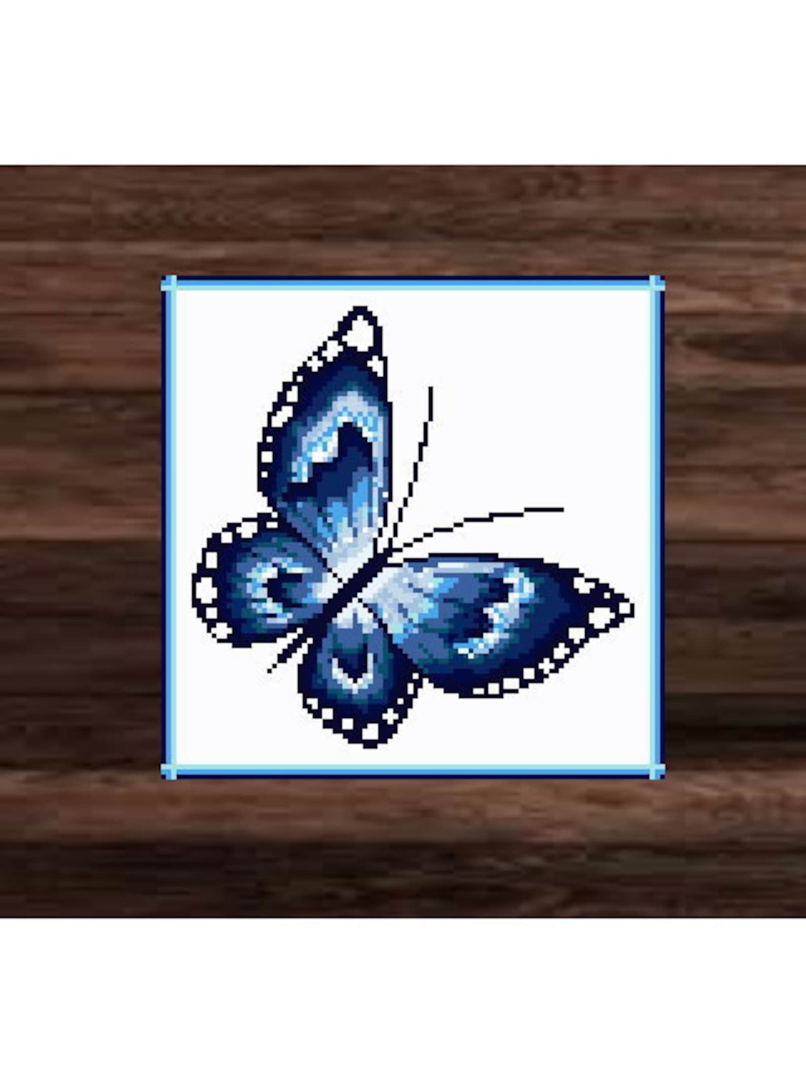 Morpho Butterfly - Crochet Graph for Sc Dc Hdc Blanket, Butterfly SC ...