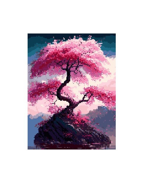 JAPANESE CHERRY TREE Graph for C2c Crochet Blanket - Etsy