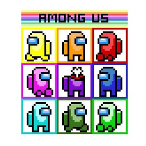 AMONG US - Inspired Graph for Blanket or Pillows, Sc, Written ...
