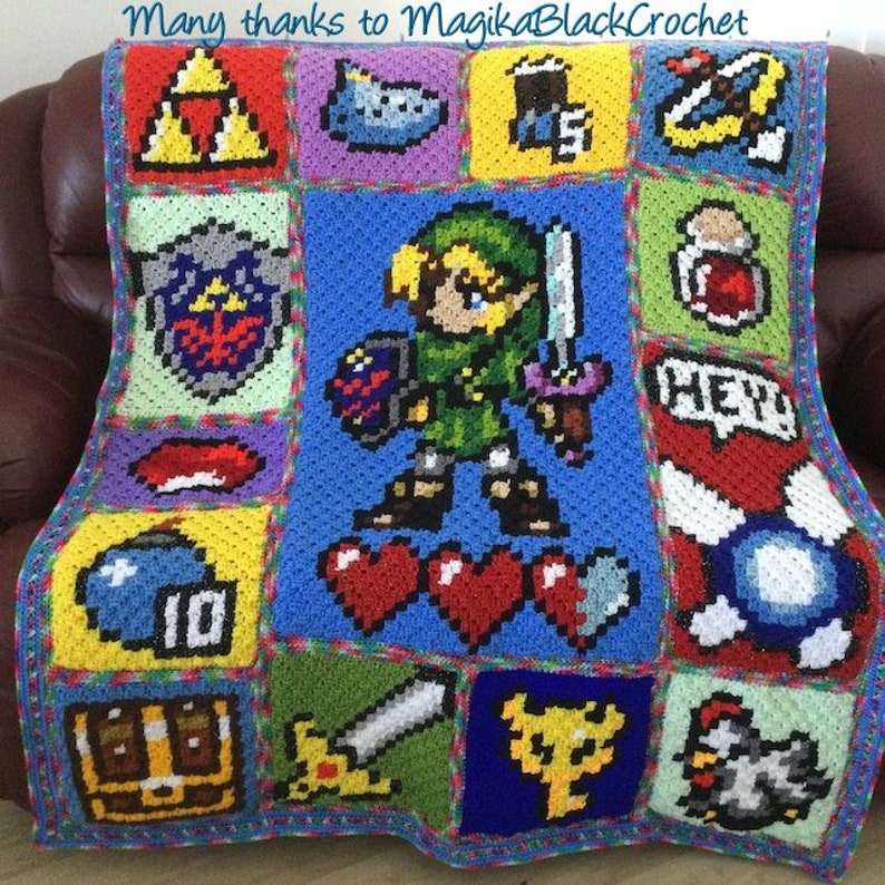 The Legend of Zelda Inspired Graph for Blanket C2C Written - Etsy