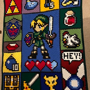 The Legend of Zelda Inspired Graph for Blanket, C2C, Written ...
