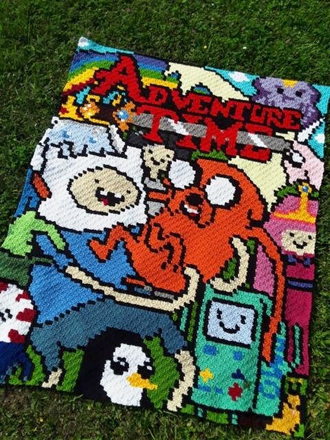 ADVENTURE TIME DOODLE Inspired Graph for Blanket C2C Written - Etsy