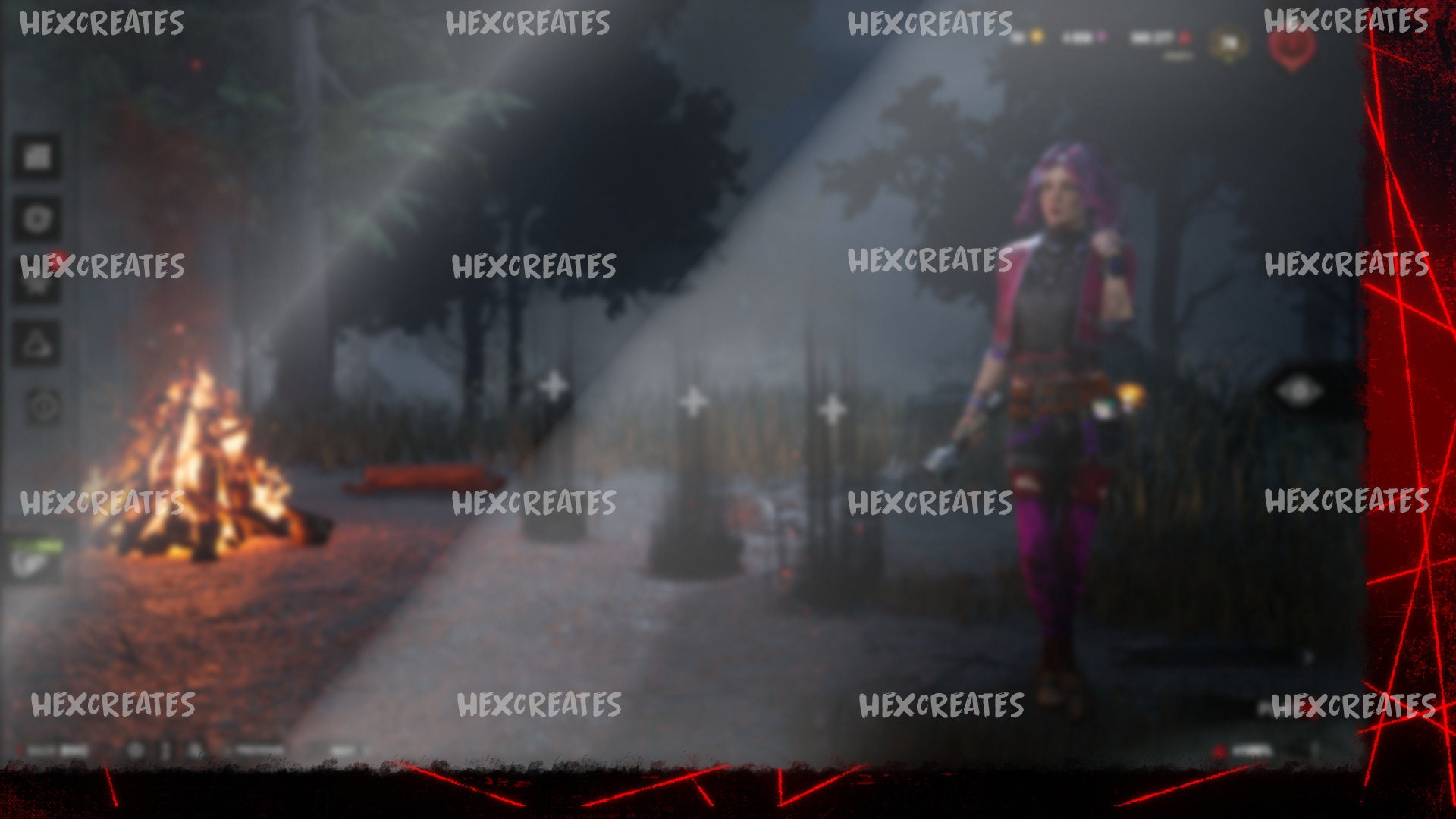 ANIMATED Stream Overlay red Strings for Twitch and Youtube Streamers ...