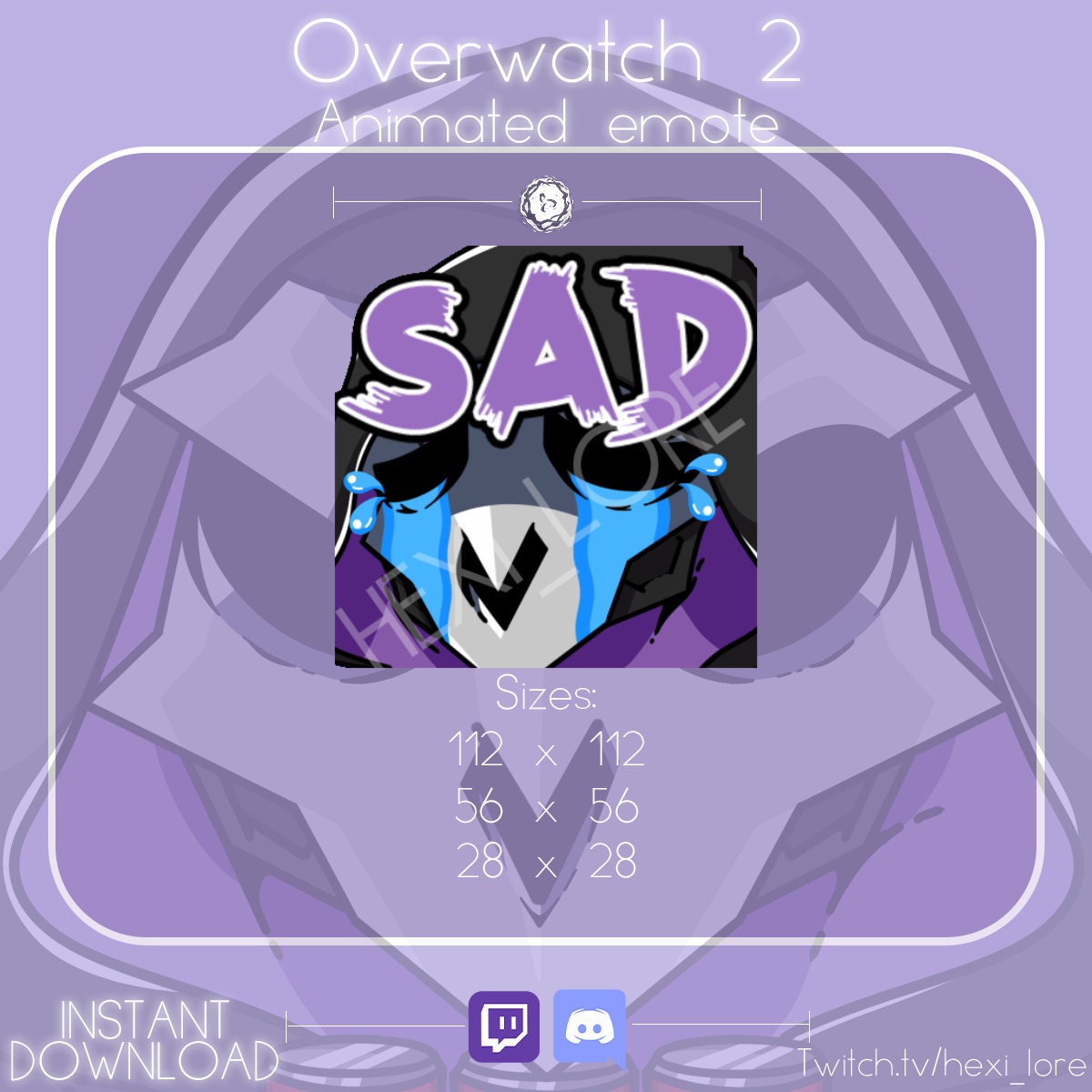 ANIMATED Overwatch 2 Twitch Emote - Reaper Sad Emote - Etsy