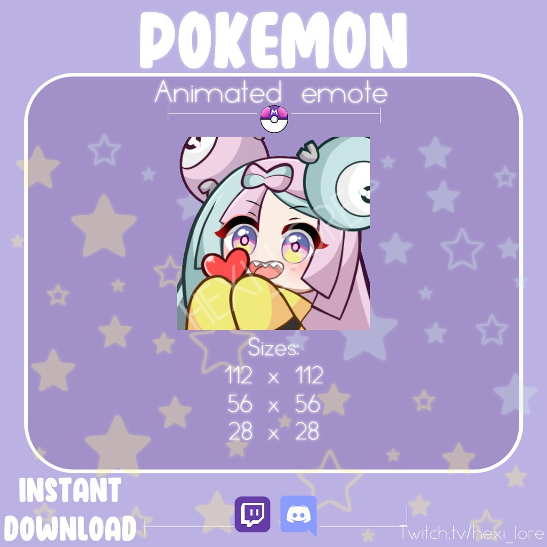 ANIMATED Pokemon Iono Zone Heart Emote | Pokemon Scarlet and Violet - Etsy