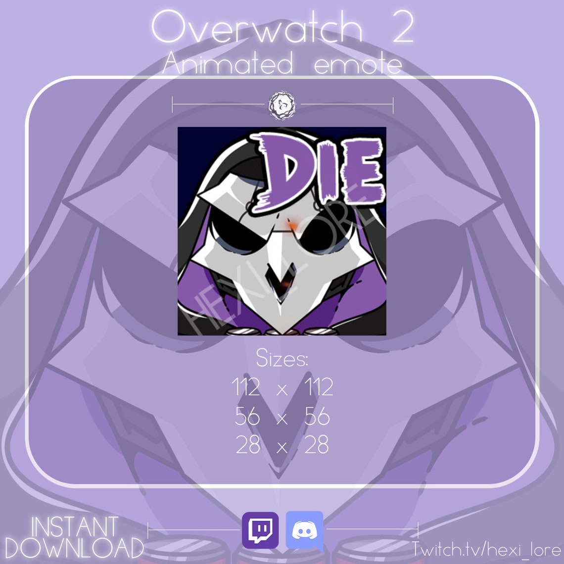 ANIMATED Overwatch 2 Twitch Emote Reaper Death Blossom - Etsy