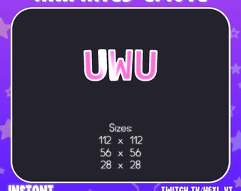 ANIMATED Uwu Emote Cute Blush Hearts Twitch Discord Youtube Streamer ...