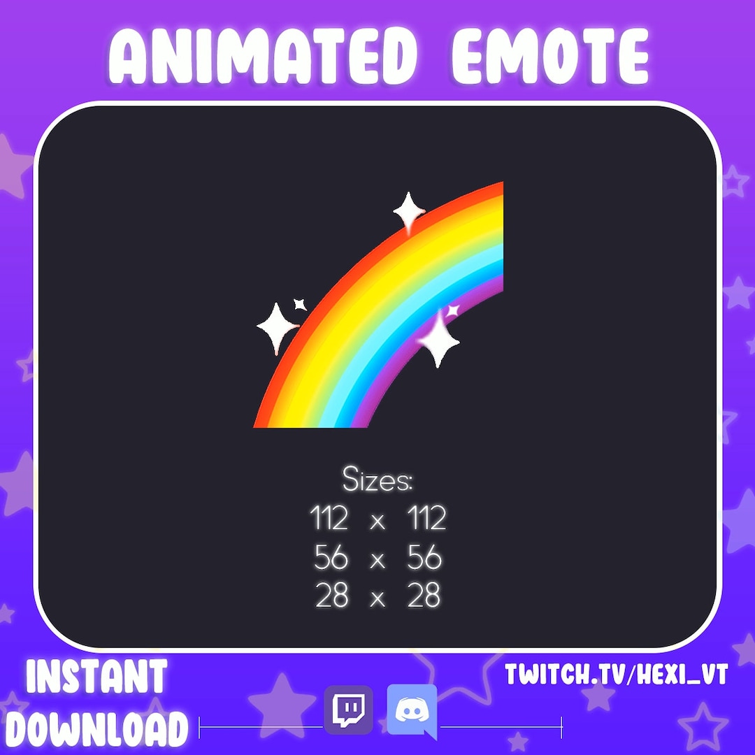 Animated Rainbow Emote | Twitch & Discord | Pride Emote - Etsy