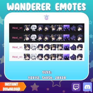 X8 Genshin Impact Wanderer | Scaramouche Emotes for Twitch and Discord ...