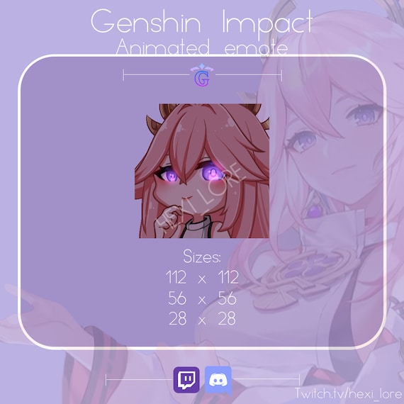 Yae Miko Elemental Burst Emote for Twitch and Discord - Etsy