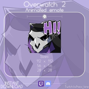 ANIMATED Overwatch 2 Twitch Emote - Reaper Hi Emote - Etsy