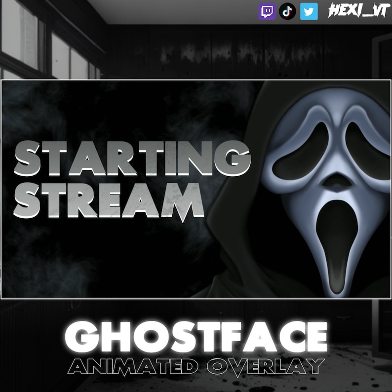 4x Animated Ghostface glitch Overlay for - Etsy