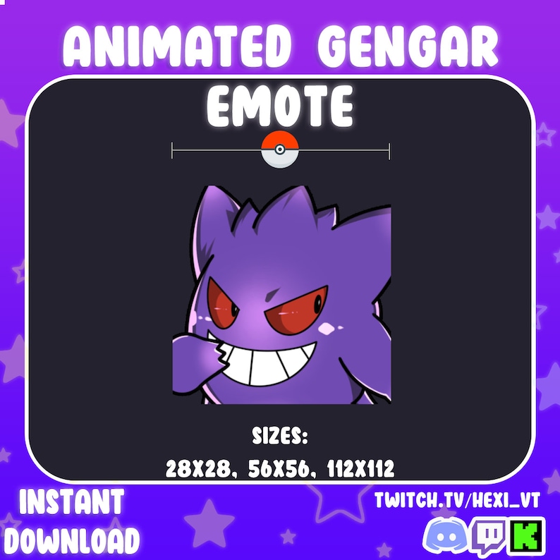ANIMATED Gengar LUL Emote for Twitch/discord & Kick - Etsy