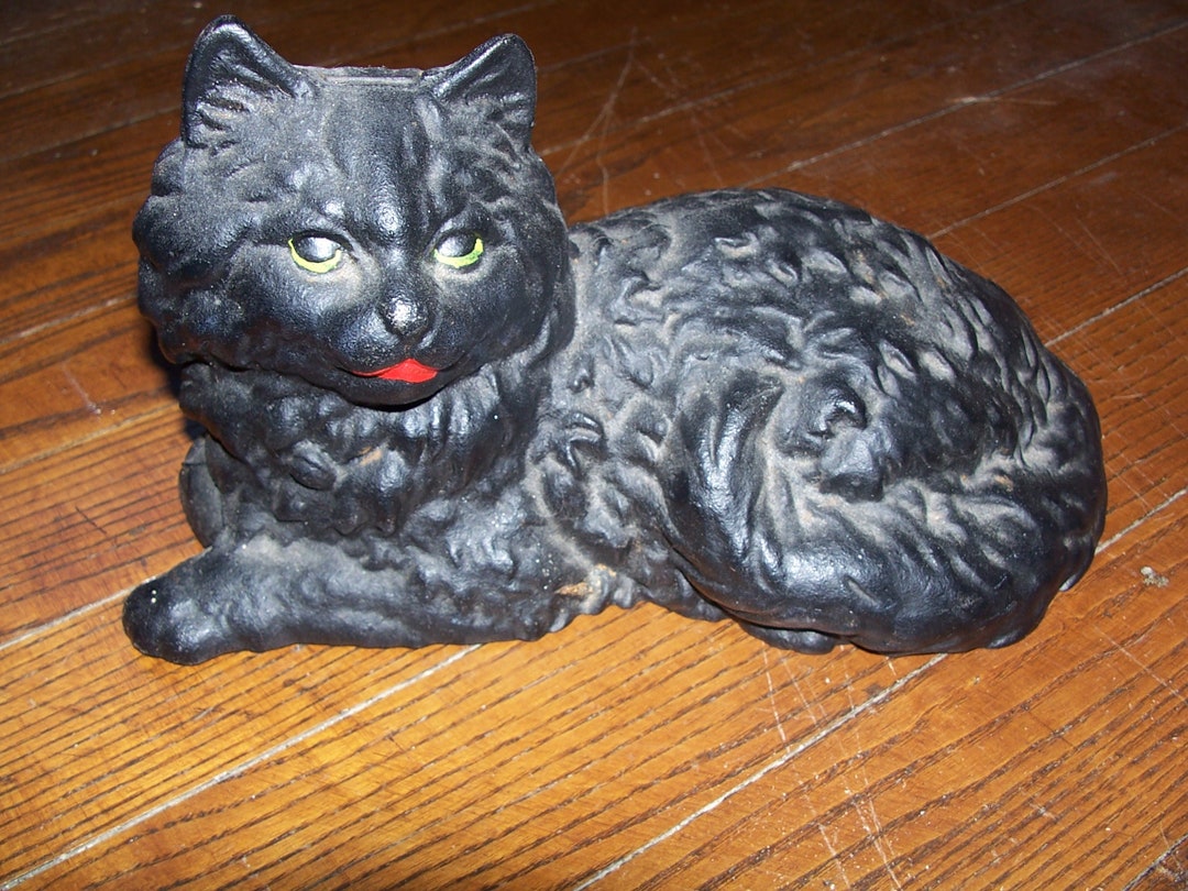 Vintage Hubley Cast Iron Cat Doorstop - Etsy