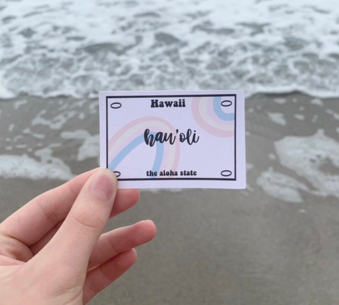 Hawaii hauoli License Plate Sticker - Etsy