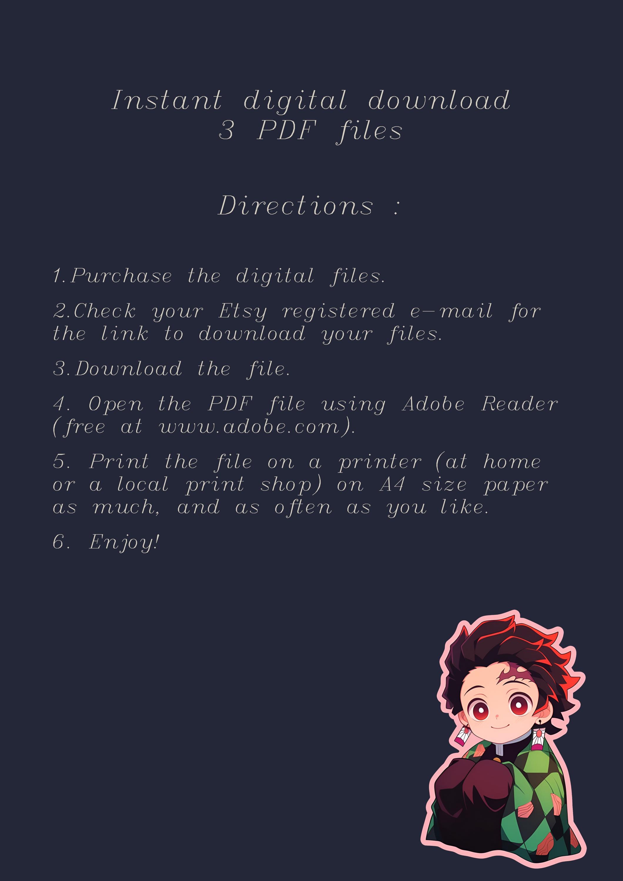 Demon Slayer | Anime Themed | Kimono | Digital Paper | Scrapbook ...