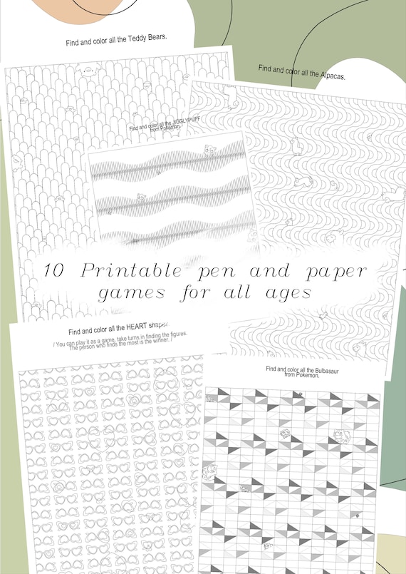 Pen And Paper Games Printable Travel Games For Any Ages Etsy UK pen-and-paper-games-printable-travel-games-for-any-ages-etsy-uk