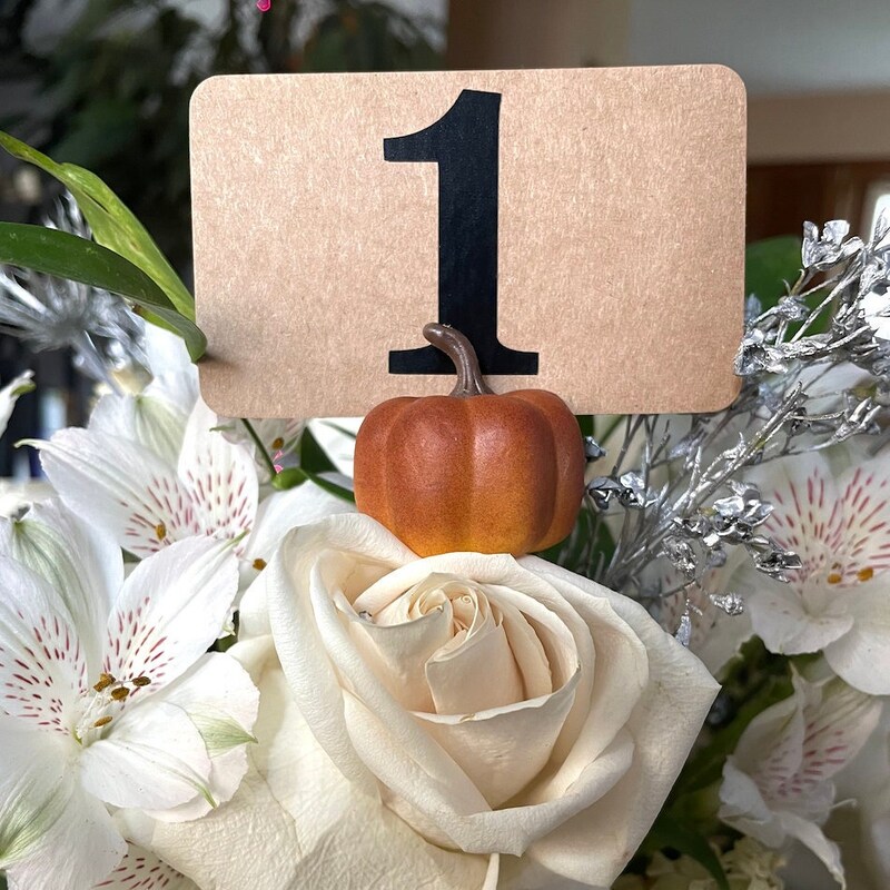 Pumpkin Table Number - Etsy