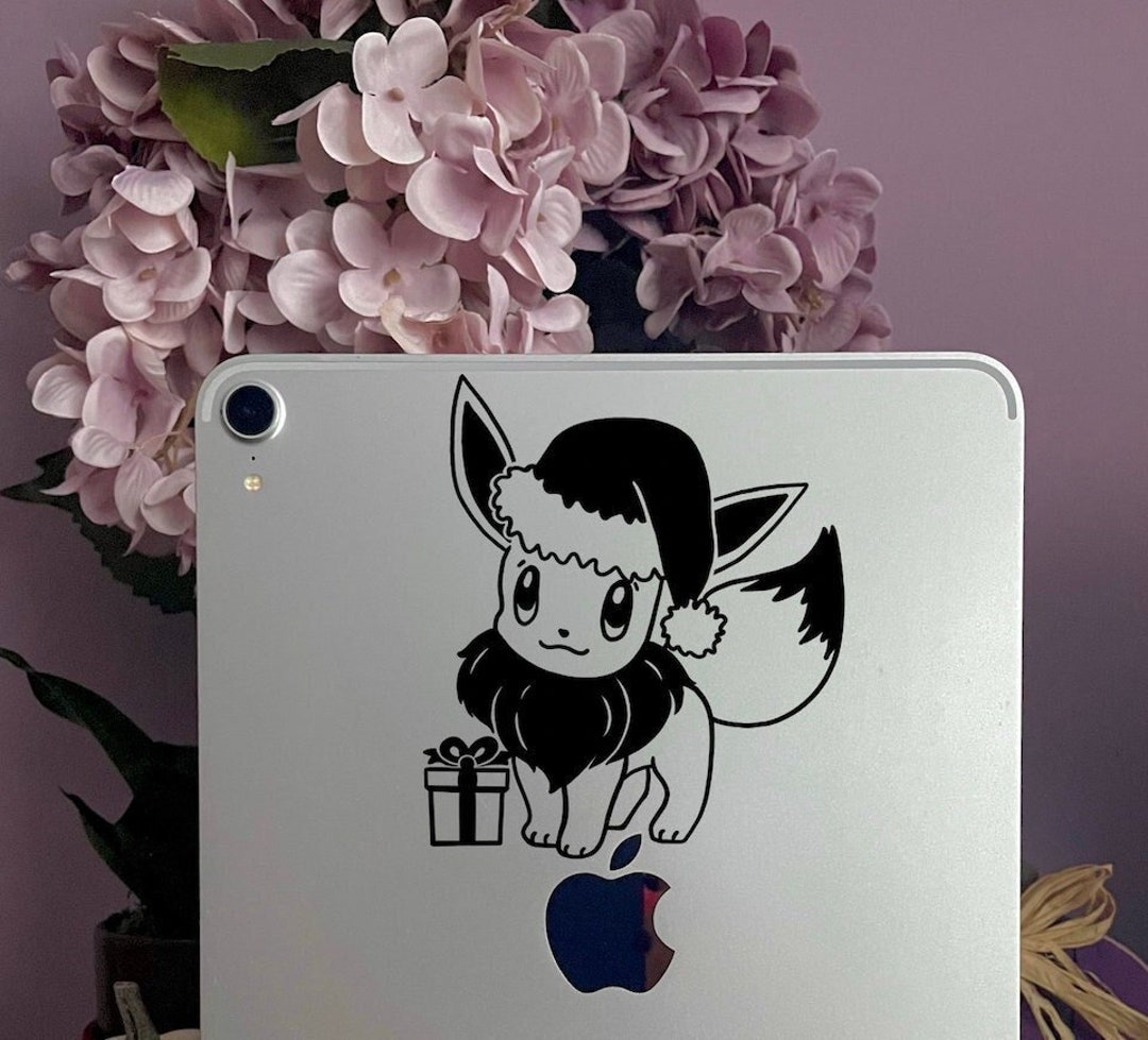 Eevee Decal Sticker Vinyl Decal Customizable Winter Holiday Gift Santa ...
