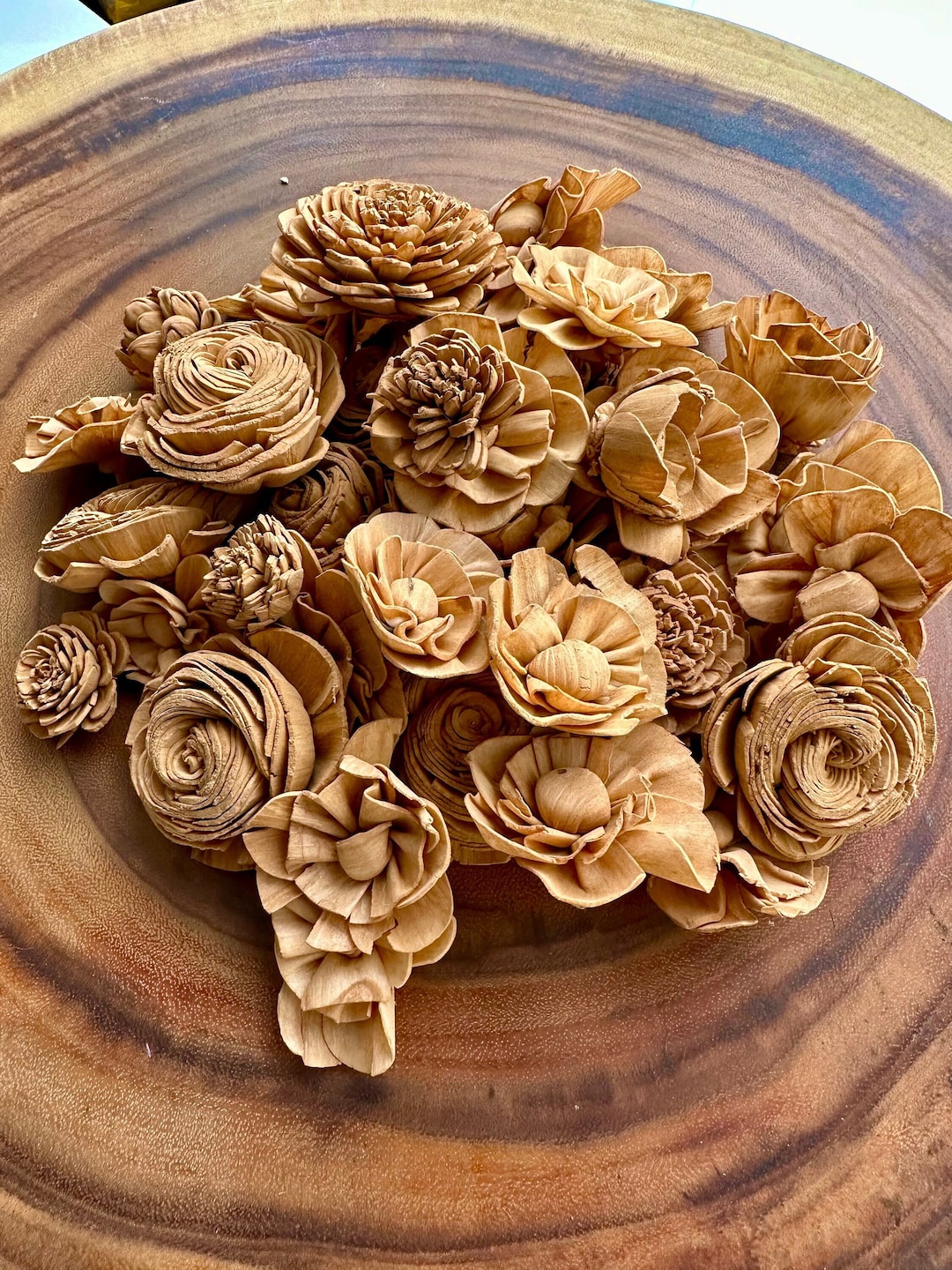 Medium Sola Wood Flower Assortment | Tan | Wood Flowers | Sola Wood ...
