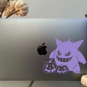 Gengar Decal Sticker Vinyl Decal Customizable Fall Pumpkin Halloween ...