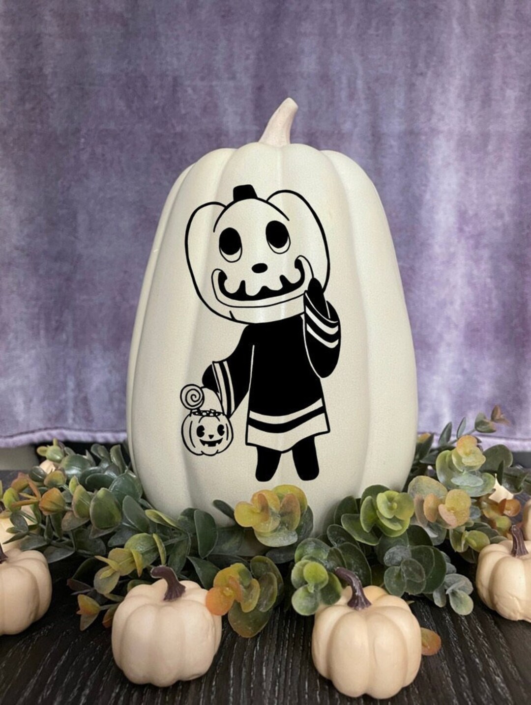 Jack O Lantern Decal Sticker Vinyl Decal Customizable Fall Leaf ...