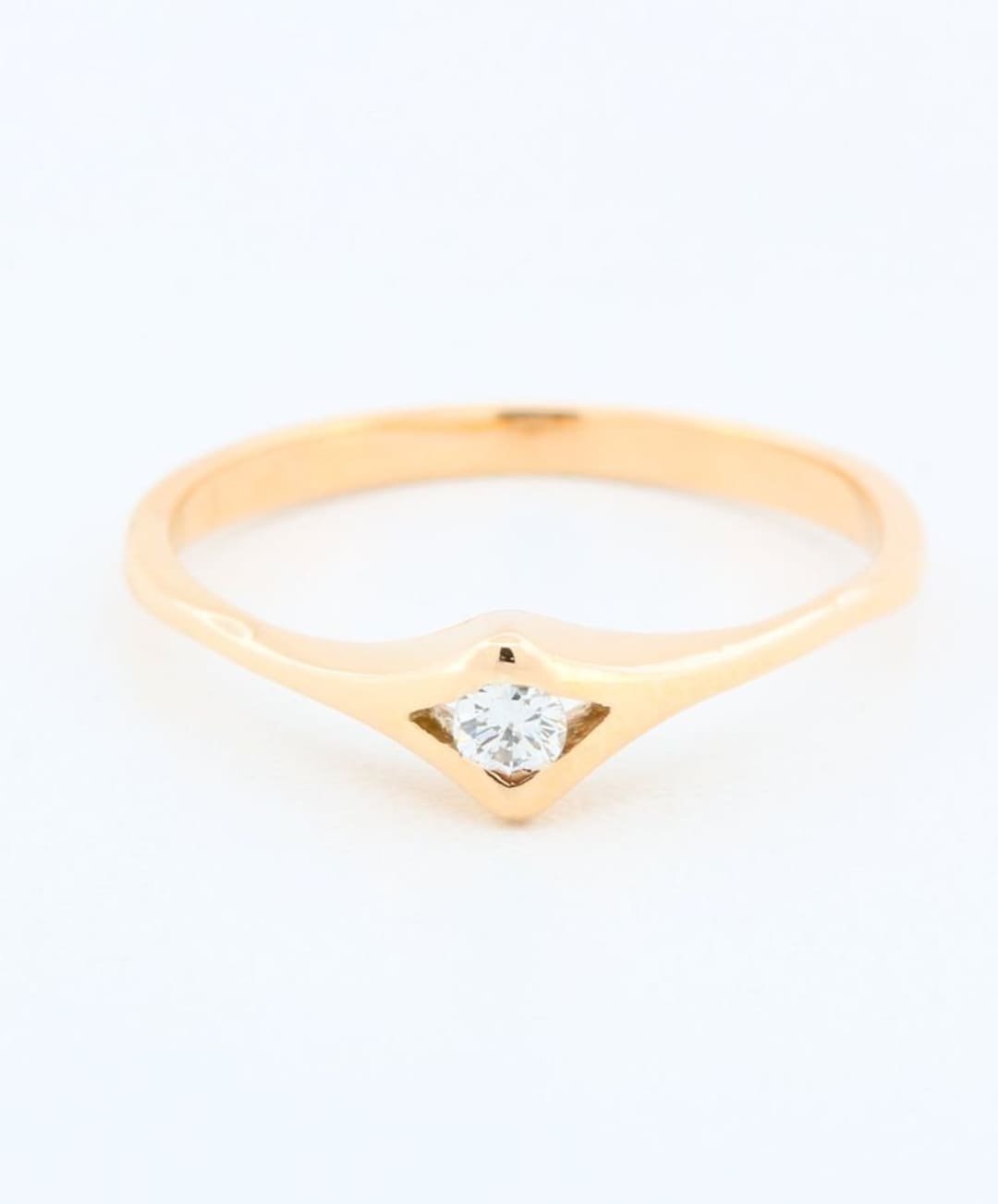 Solid 9ct Yellow Gold Split Tension Set Diamond Solitaire Ring - Etsy