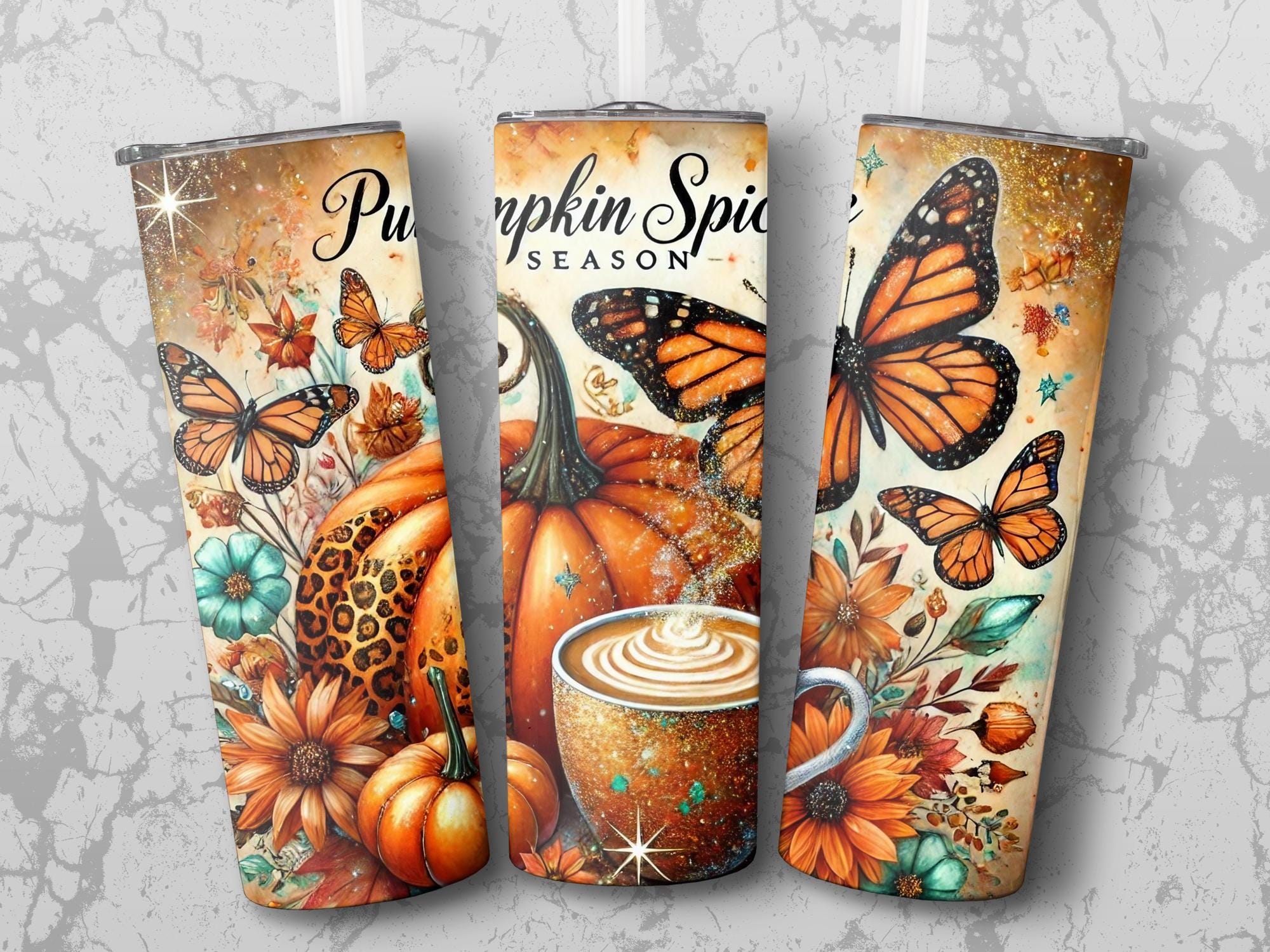 20oz Skinny Autumn Tumbler Digital Download Png Fall Tumbler Wrap ...