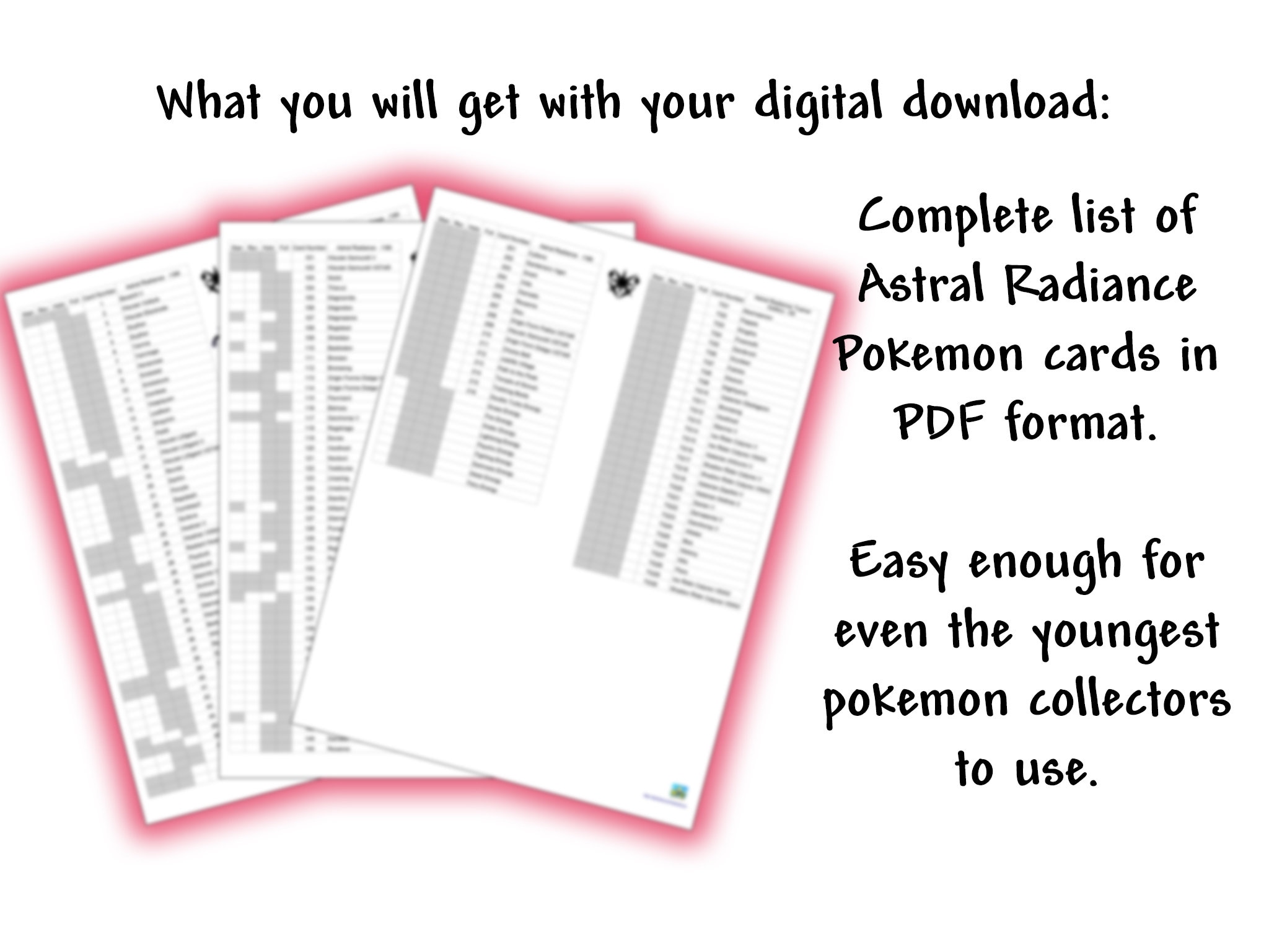 Astral Radiance Checklist (includes Trainer Gallery) for Tracking ...