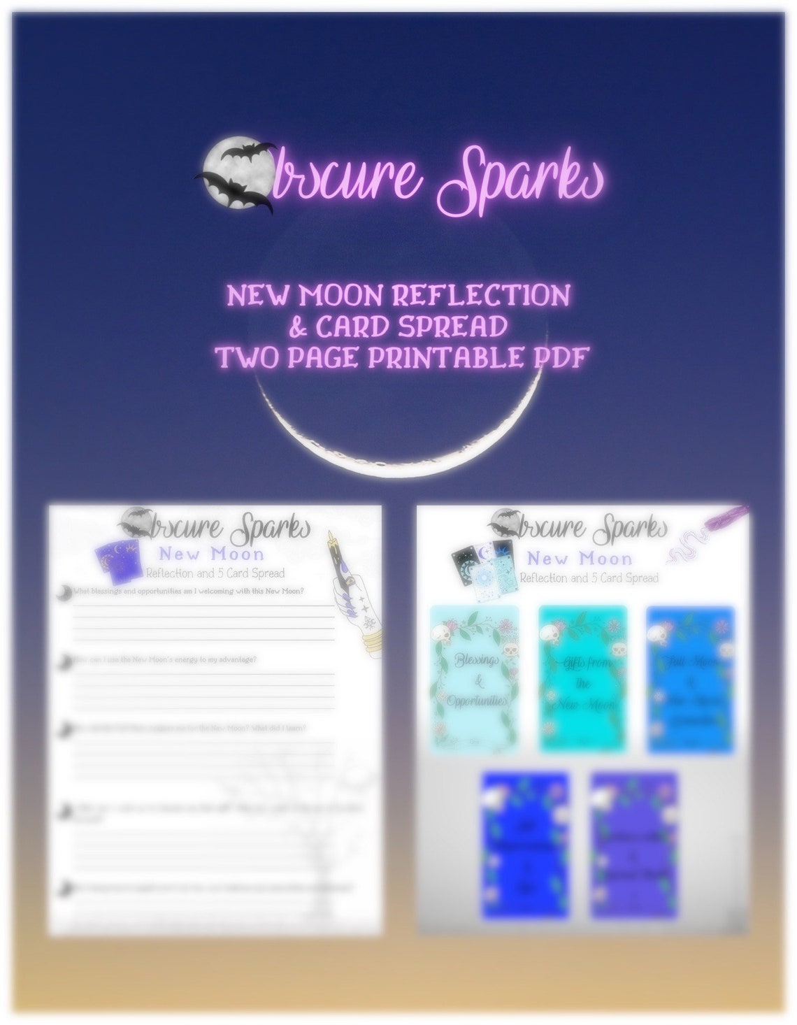 New Moon Reflection & Card Spread | Moon Magick Manifestation | Witch ...