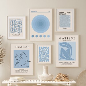 Blue Gallery Wall Art Set of 6 Matisse Print Set Gallery - Etsy