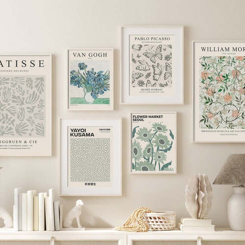 Exhibition Wall Set 9 Prints Gallery Wall Set Flower Market - Etsy