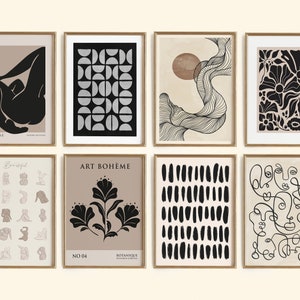 Modern Gallery Wall Set, MEGA BUNDLE, Modern Minimalist Art Print ...