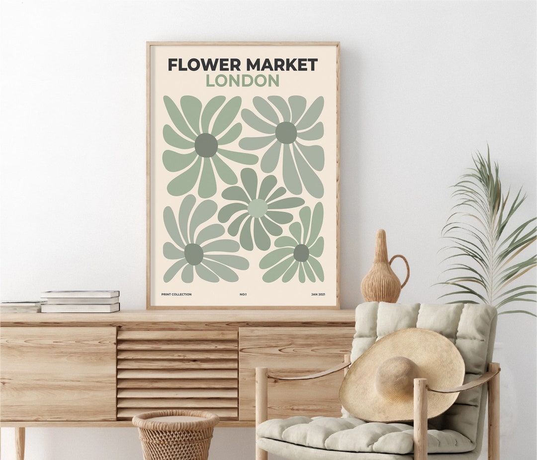 Flower Market London Print, Botanical Wall Art (digital Download) - Etsy