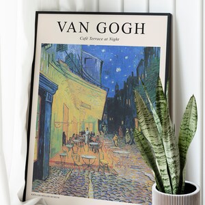 Vincent Van Gogh, Cafe Terrace at Night, Van Gogh Print, Van Gogh ...