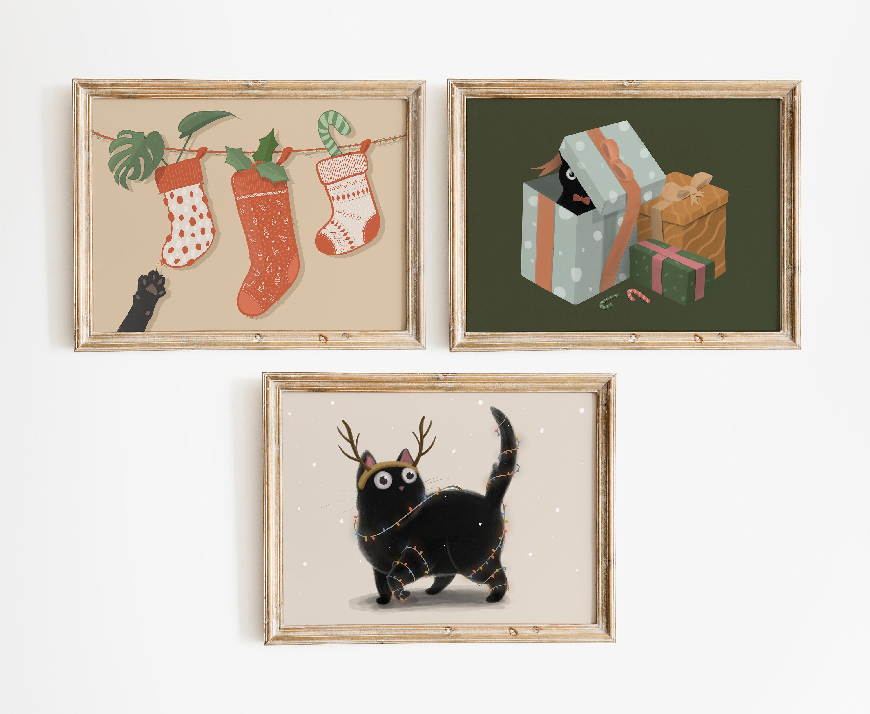 Christmas Art Mega Bundle, Set of 13, Christmas Gallery Wall Art ...