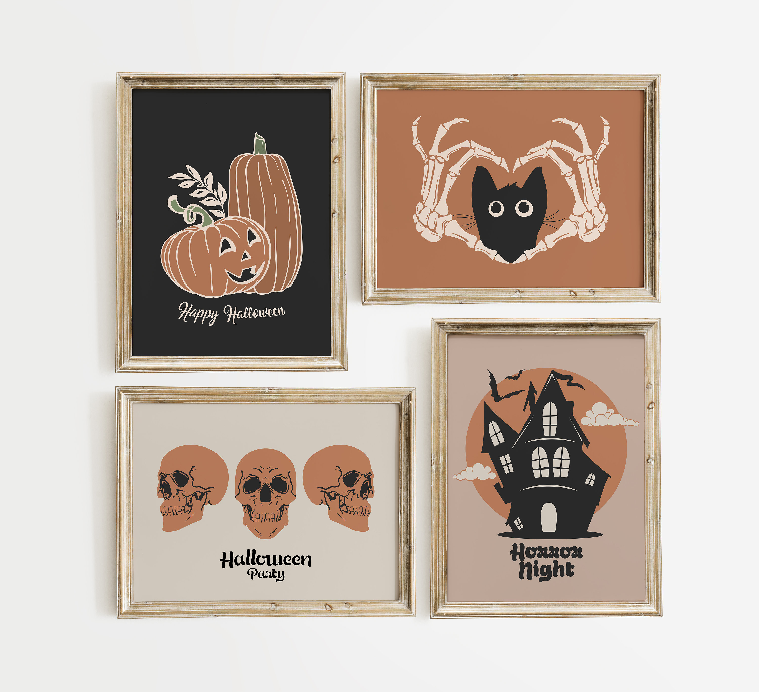 Halloween Gallery Wall Art, Vintage Poster Set (digital Download) - Etsy